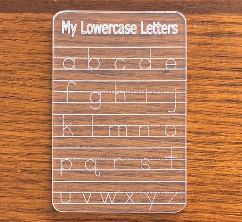 Learn to Write Trace Letter Digital File: Acrylic Dry Erase Marker ...