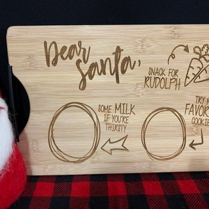 Santa Tray; Dear Santa Tray; Plate for Santa's Milk and Cookies; Tray ...