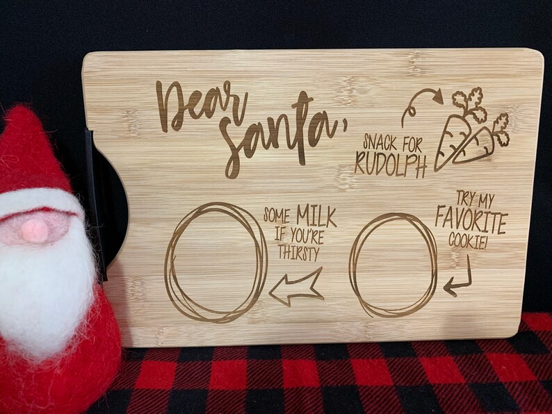Santa Tray Dear Santa Tray Plate for Santa's milk and | Etsy