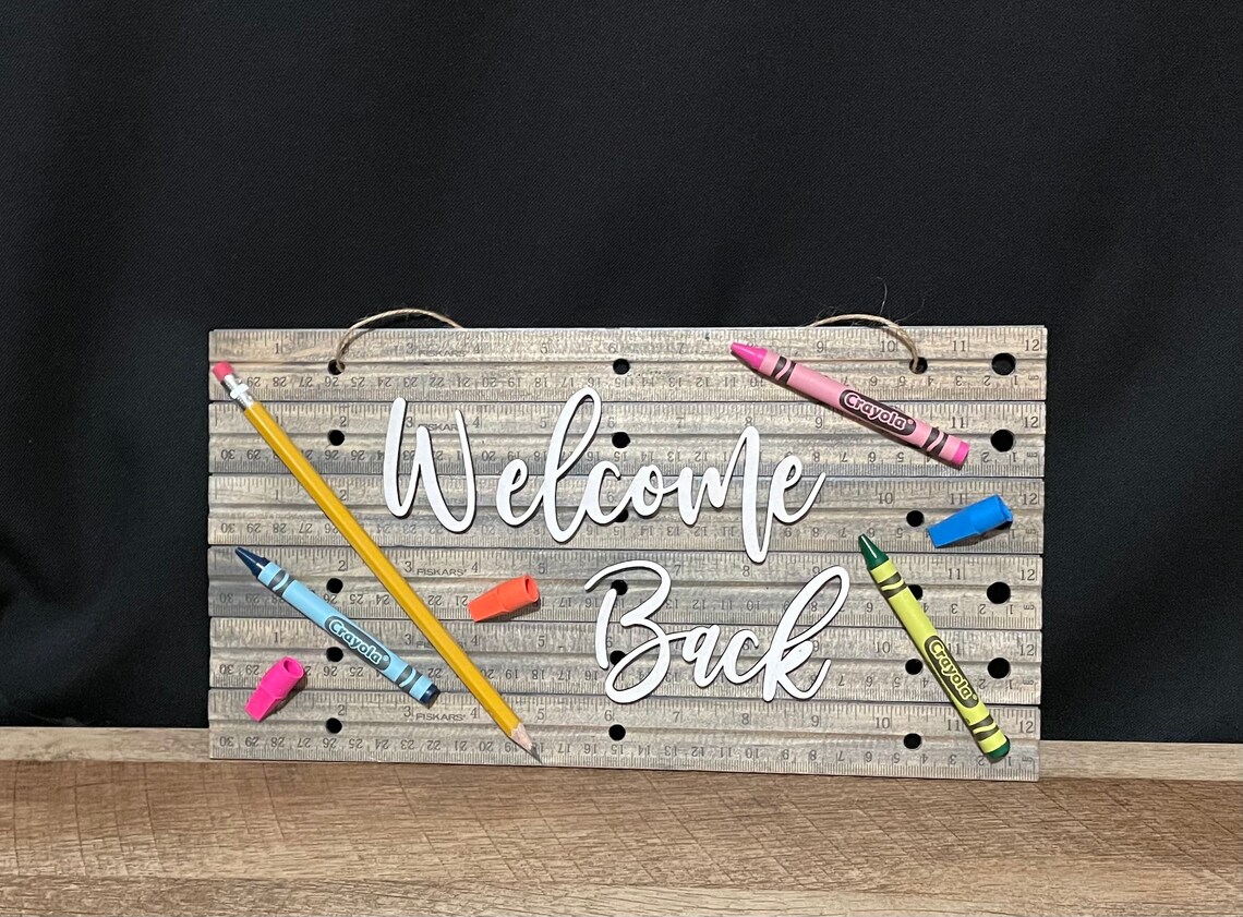 Teacher Ruler Sign| Teacher Appreciation Gift | Teacher Name Sign ...