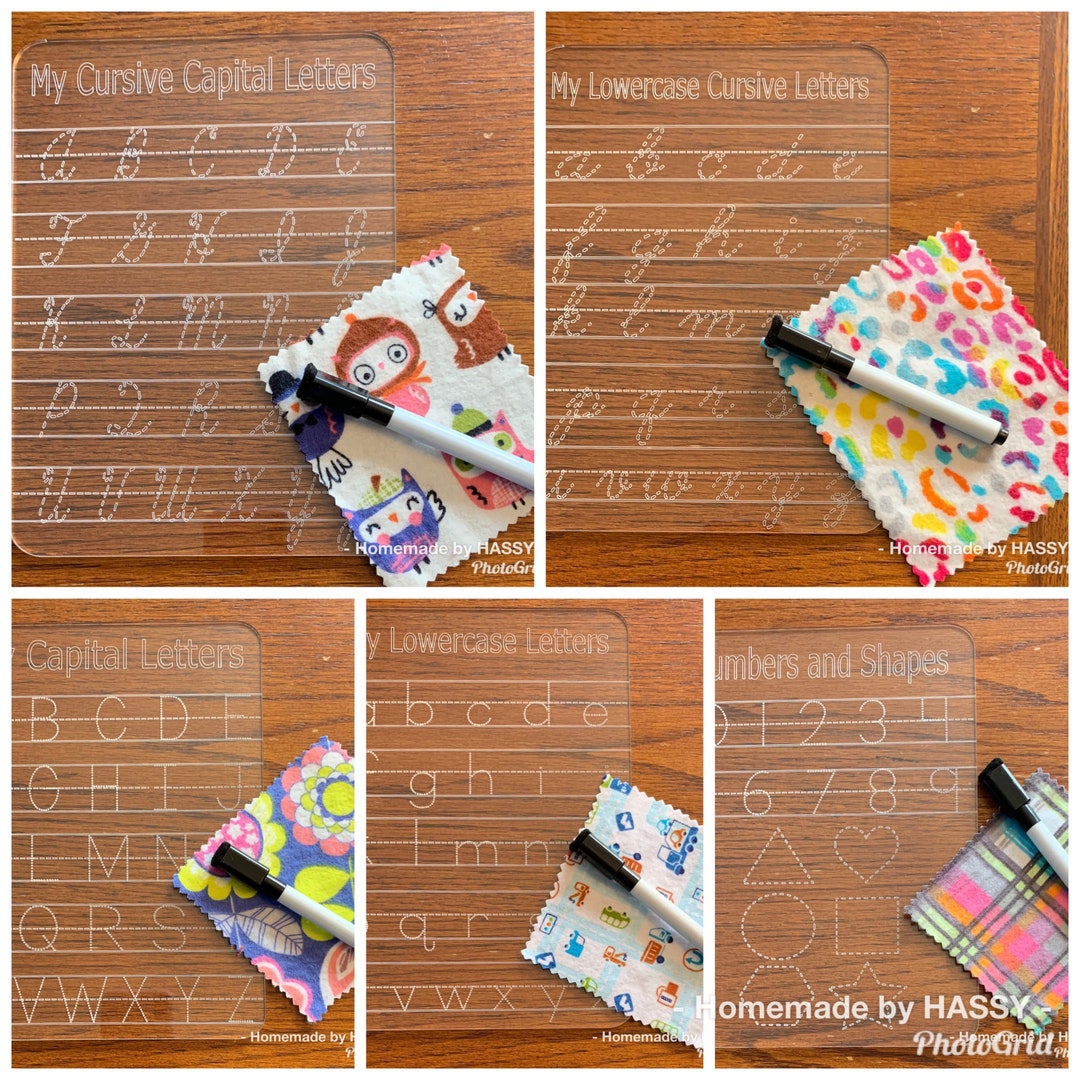 Learn to Write Trace Letter Digital File: Acrylic Dry Erase Marker ...