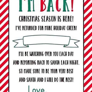 Personalized Welcome Back Elf Puzzle- Christmas Puzzle- Made to Order ...