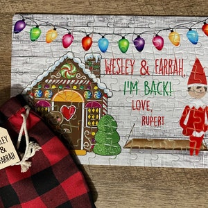 Personalized Welcome Back Elf Puzzle- Christmas Puzzle- Made to Order ...
