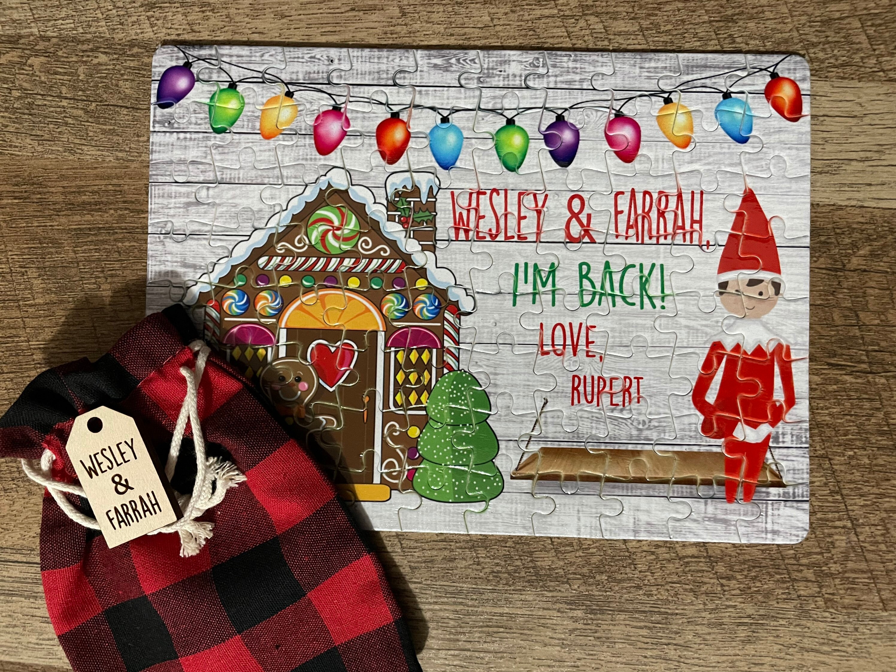 Personalized Welcome Back Elf Puzzle- Christmas Puzzle- Made to Order ...