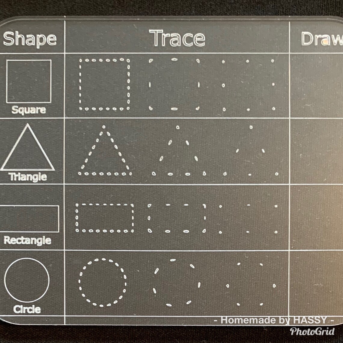 3 Hole Punch Learn to Write Trace Letter Digital File: Acrylic | Etsy