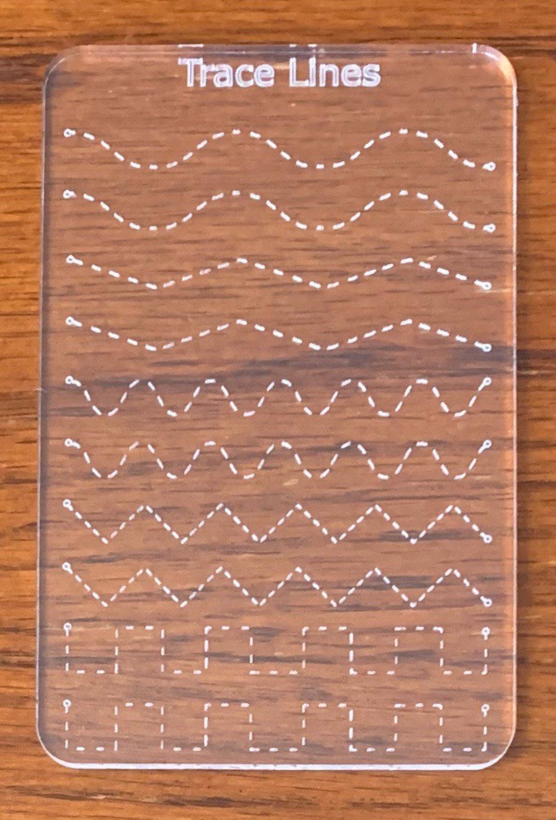 3 Hole Punch Learn to Write Trace Letter Digital File: Acrylic Dry ...