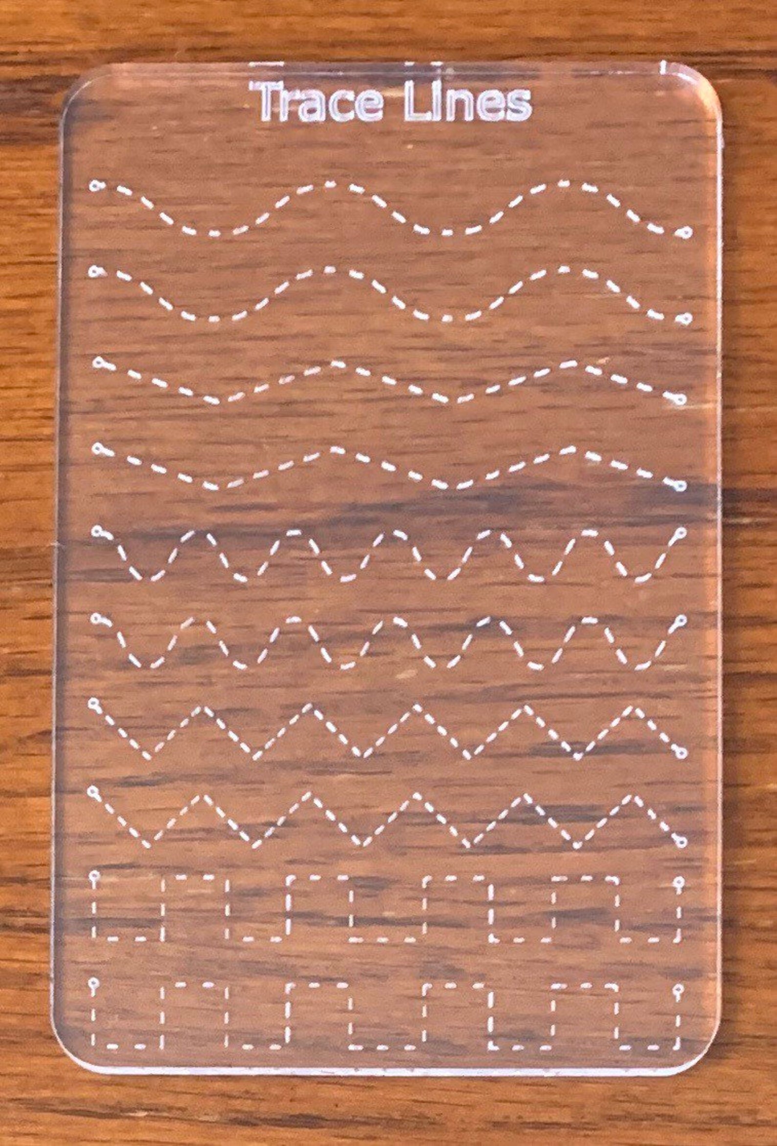 3 Hole Punch Learn to Write Trace Letter Digital File: Acrylic | Etsy