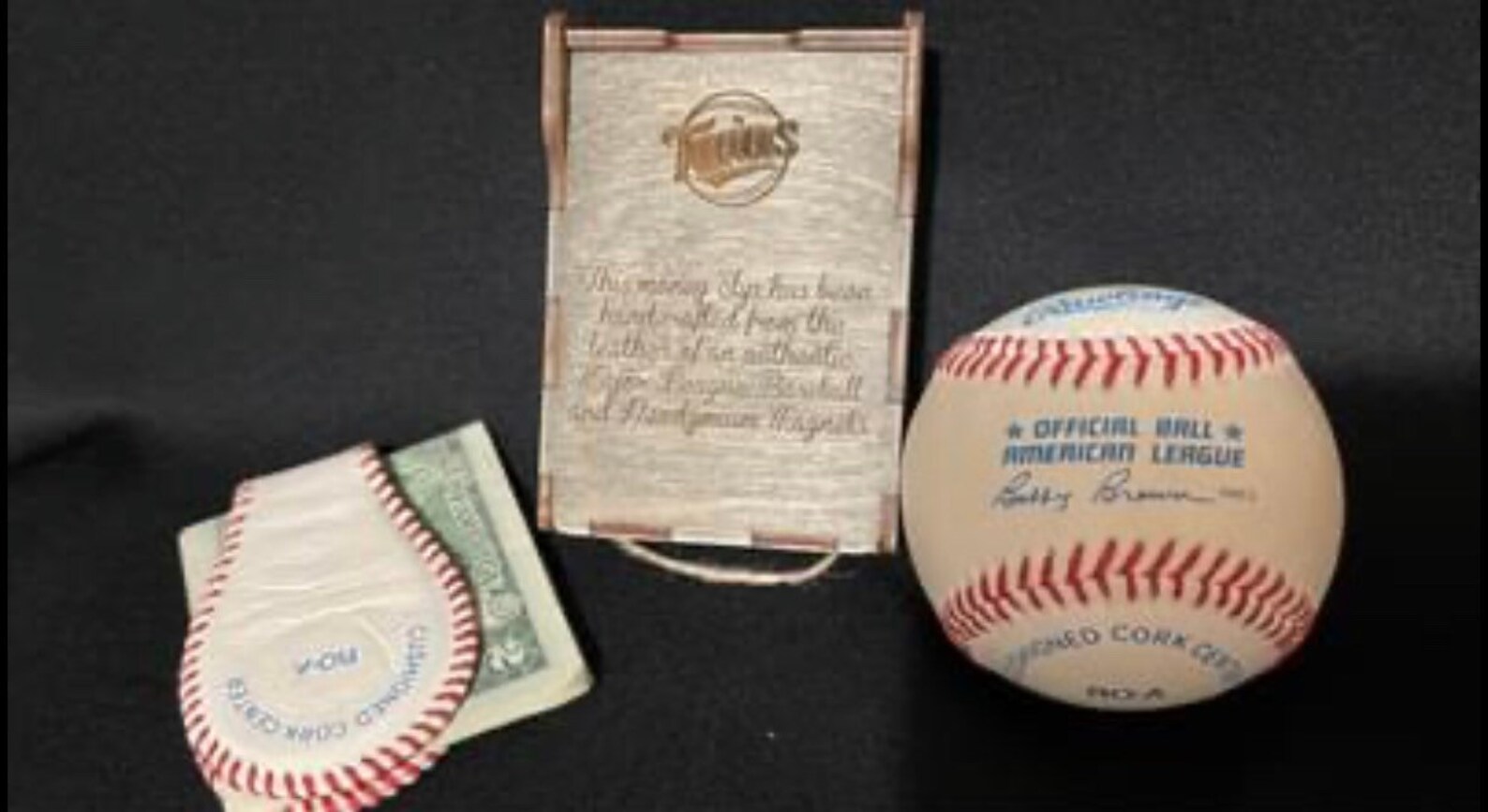 Baseball Money Clip- Made With a Baseball Money Clip- Wooden Boxed ...
