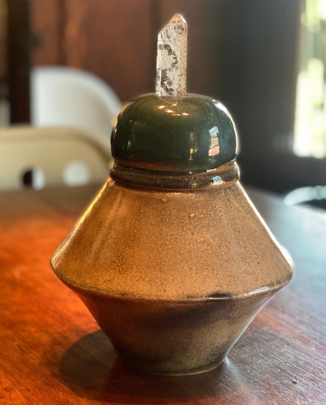 Crystal Lidded Kitchen Jar With Flying Saucer Vibes - Etsy