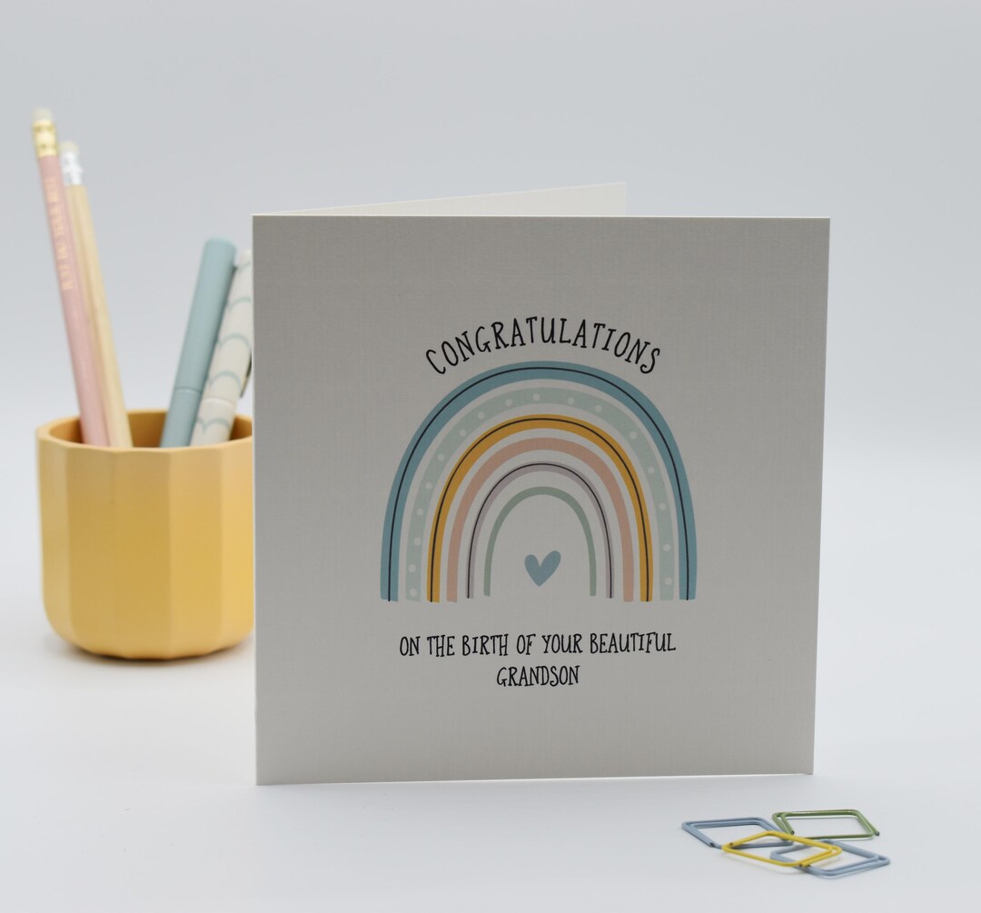 New Grandparents Card, Congratulations on the Birth of Your Grandson ...