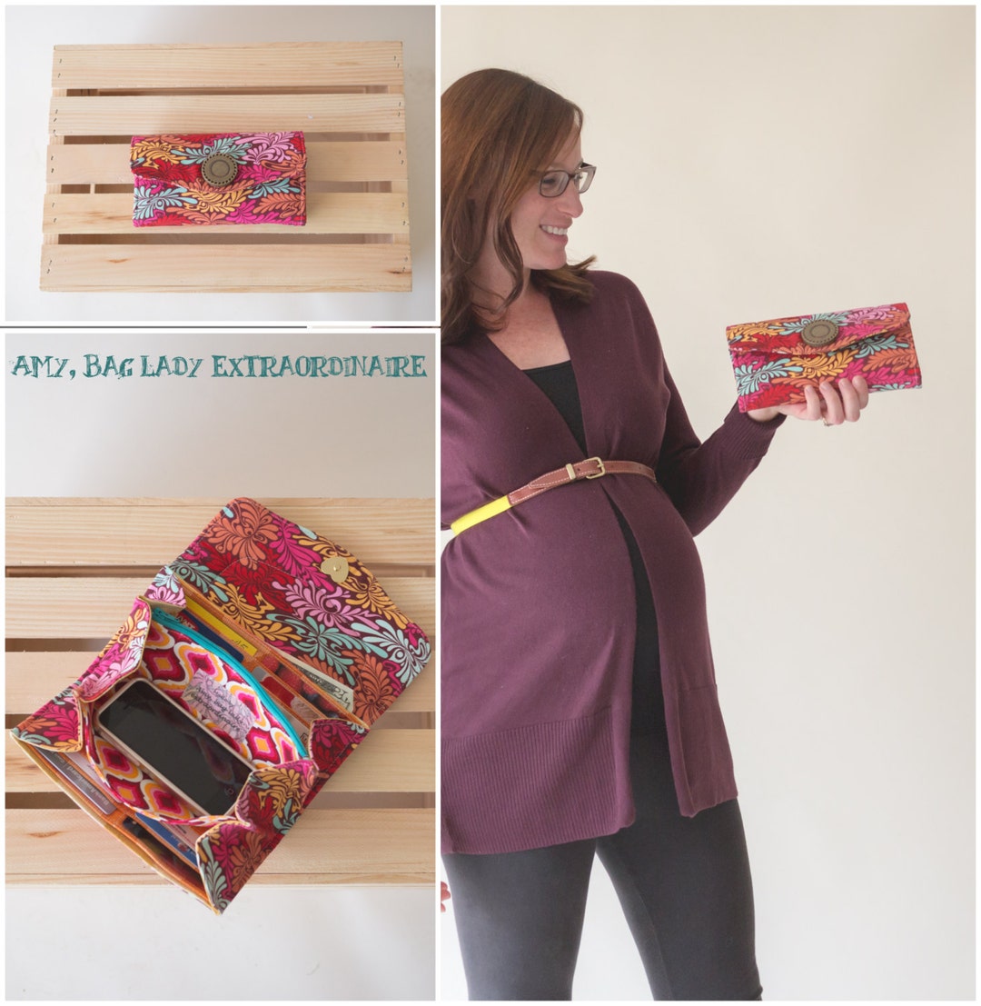 Clutch Wallet, Necessary Clutch Wallet, Tula Pink Fabric, Small Clutch ...