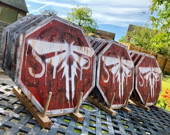 Last of Us Stop Sign Tlou Firefly Decor Last of Us Home Decor Ellie ...