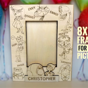 Personalized EMOTIONS Character Picture Frame for Kids Parties Favors ...
