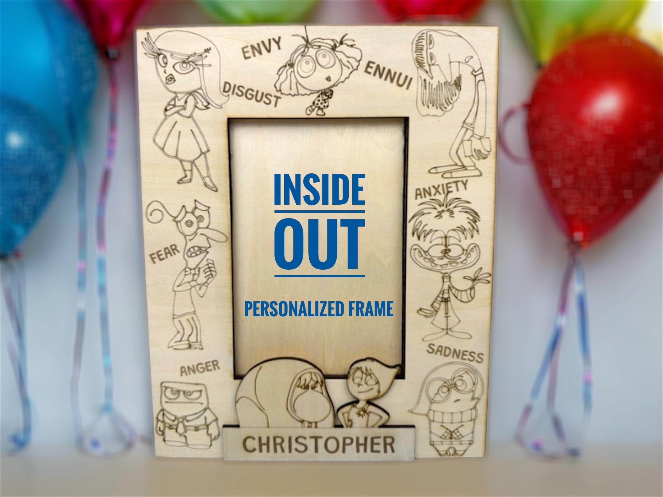 Personalized EMOTIONS Character Picture Frame for Kids Parties Favors ...