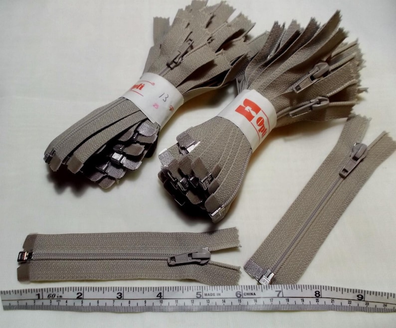 5" Chunky Open Ended Zip by Opti Separable Zipper in Taupe Many ...