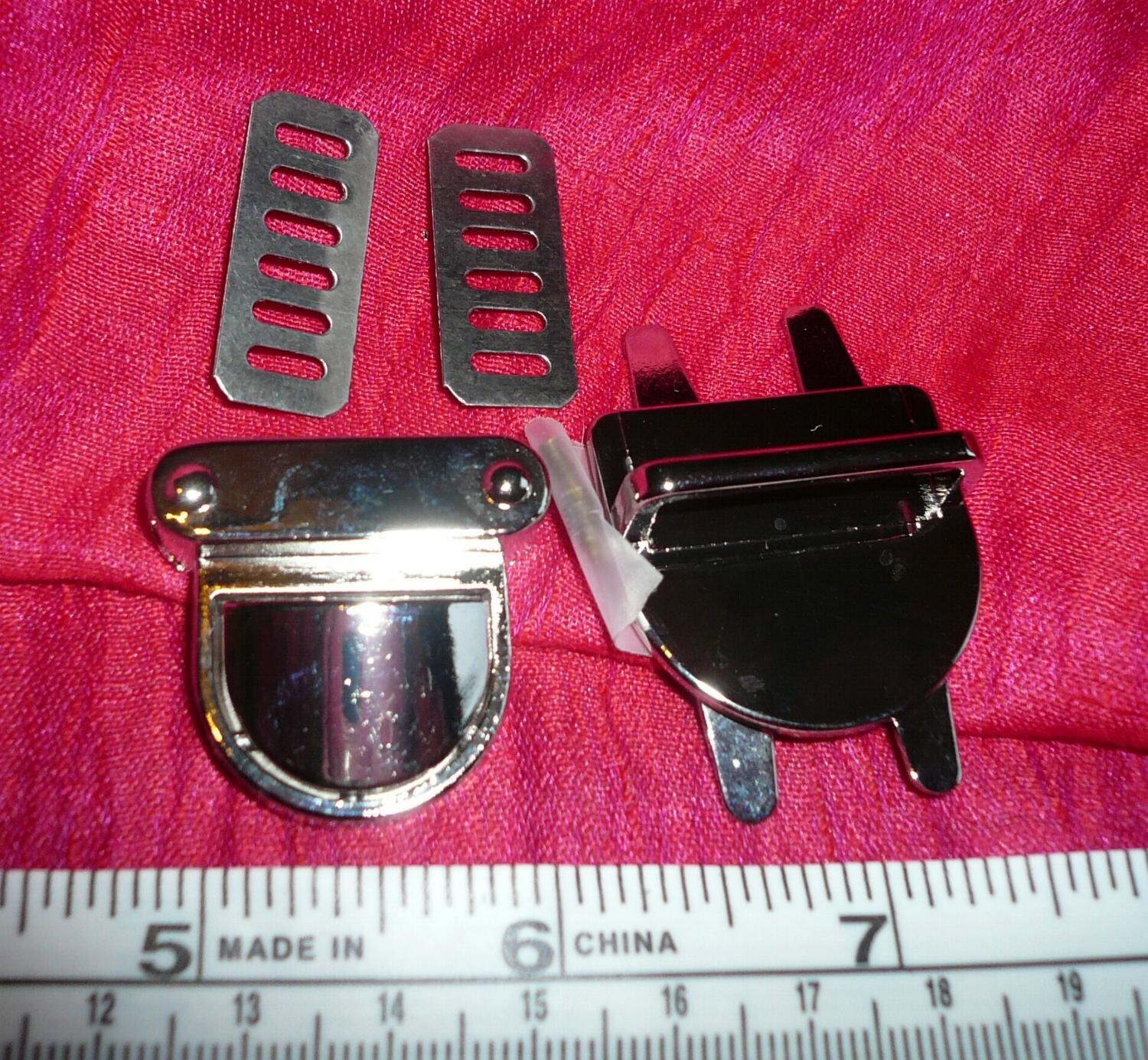 SALE 1 X 31mm Shiny Silver Nickel Tuck Lock Bag Clasp New UK - Etsy