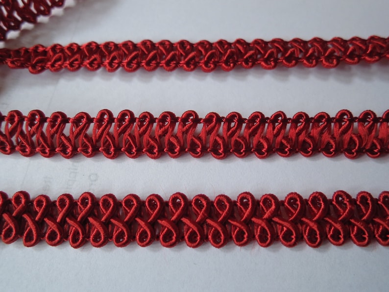 Dark Red Gimp Braid Wine Burgundy Maroon Trim UK Seller - Etsy