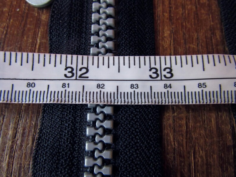 5.25" 13cm Closed End Super Chunky Zip Plastic Zipper Black Grey Teeth ...