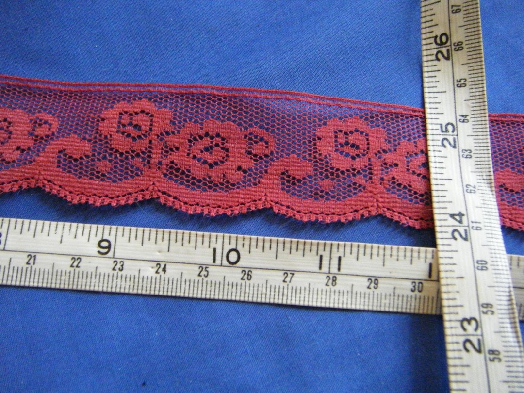 Burgundy Lace Maroon Lace Wine Lace Delicate Scalloped Lace Trim 1.25 ...