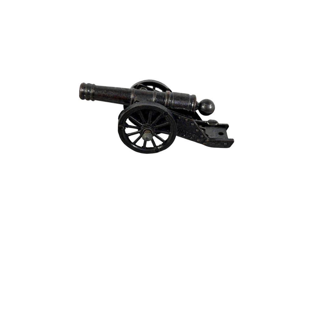 Vintage Cast Metal Miniature Cannon Desk Display, Collectible Military ...