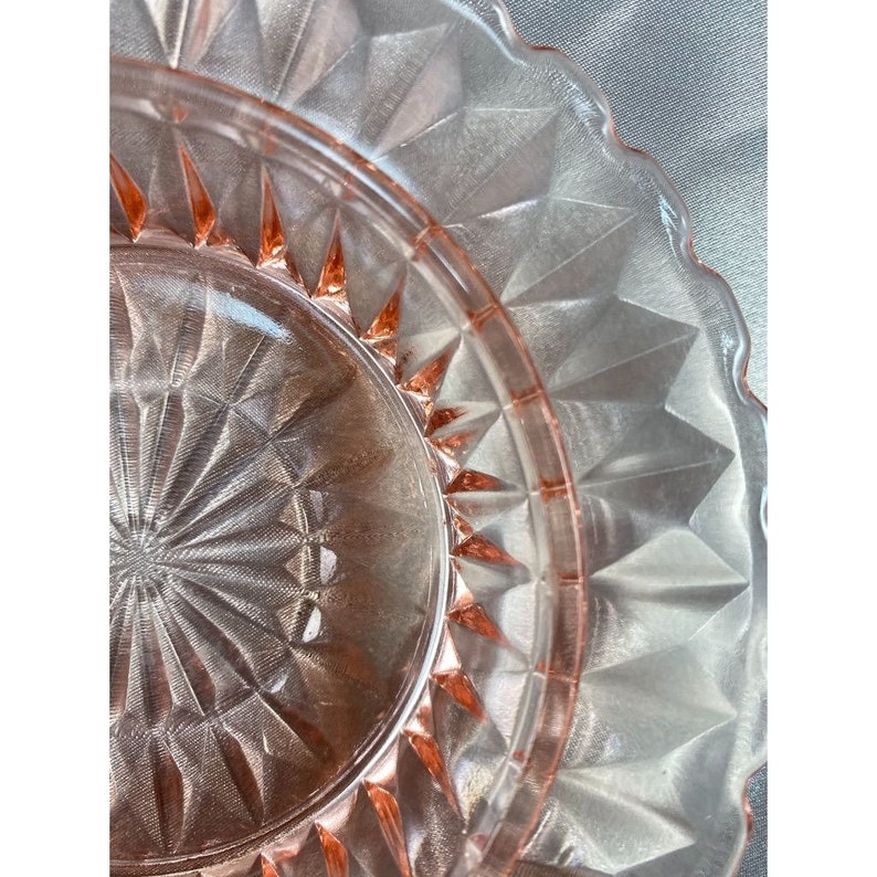 Windsor Depression Glass Covered Butter Dish Jeanette Co. Pink Blush ...