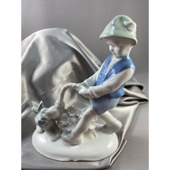 Gerold Porzellan Vintage Porcelain Figurine Boy and Dog Basket - Etsy