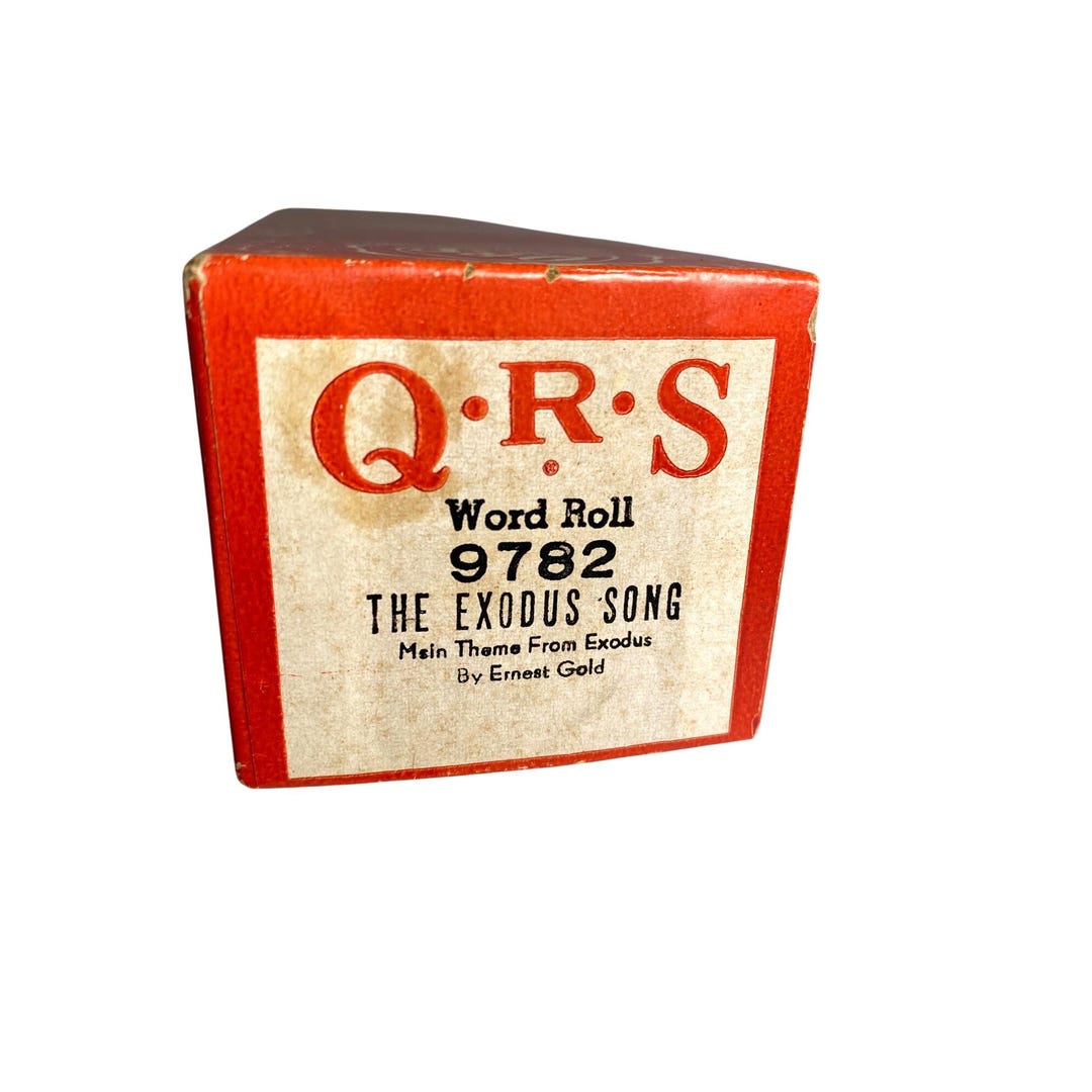 Q.R.S. Player Piano Roll 9782 "the Exodus Song" by Ernest Gold Word ...