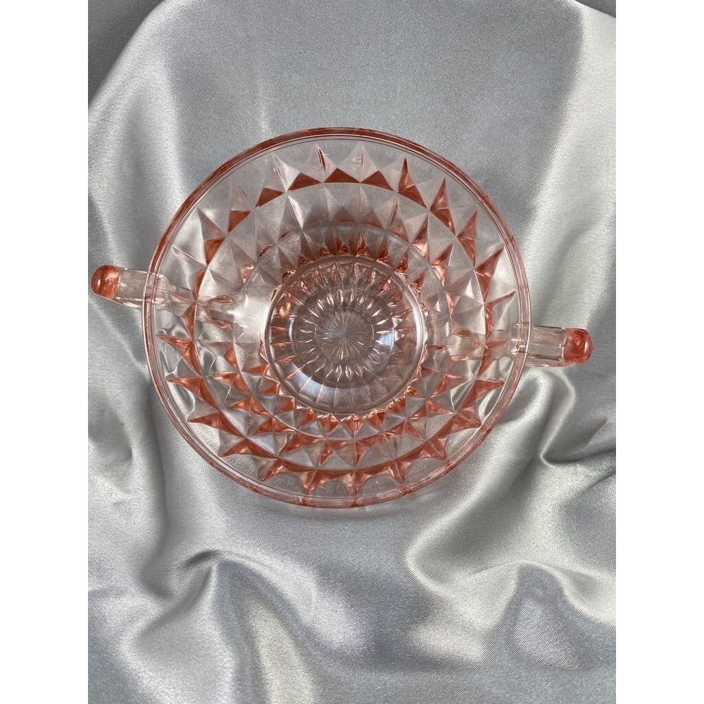 Windsor Depression Handled Cream Soup Bowl 5" Dia Pink Jeanette Vtg ...