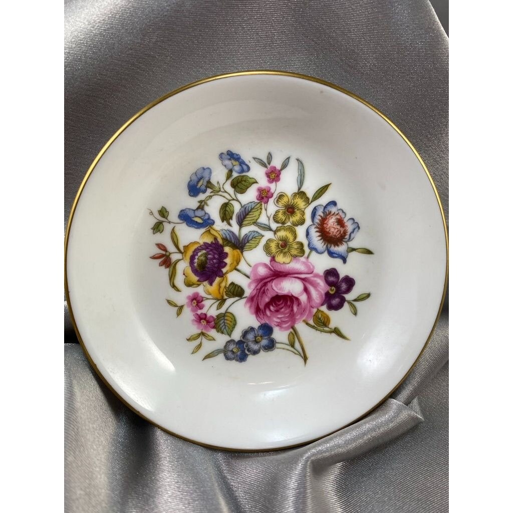 Trinket Dish Royal Worcester Fine Porcelain Gold Rim England - Etsy