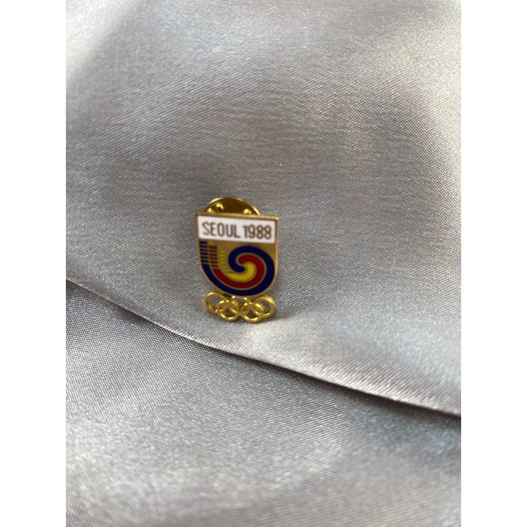 Summer Olympics Pin 1988 Olympic Rings Lapel Clutch Back Seoul Small ...