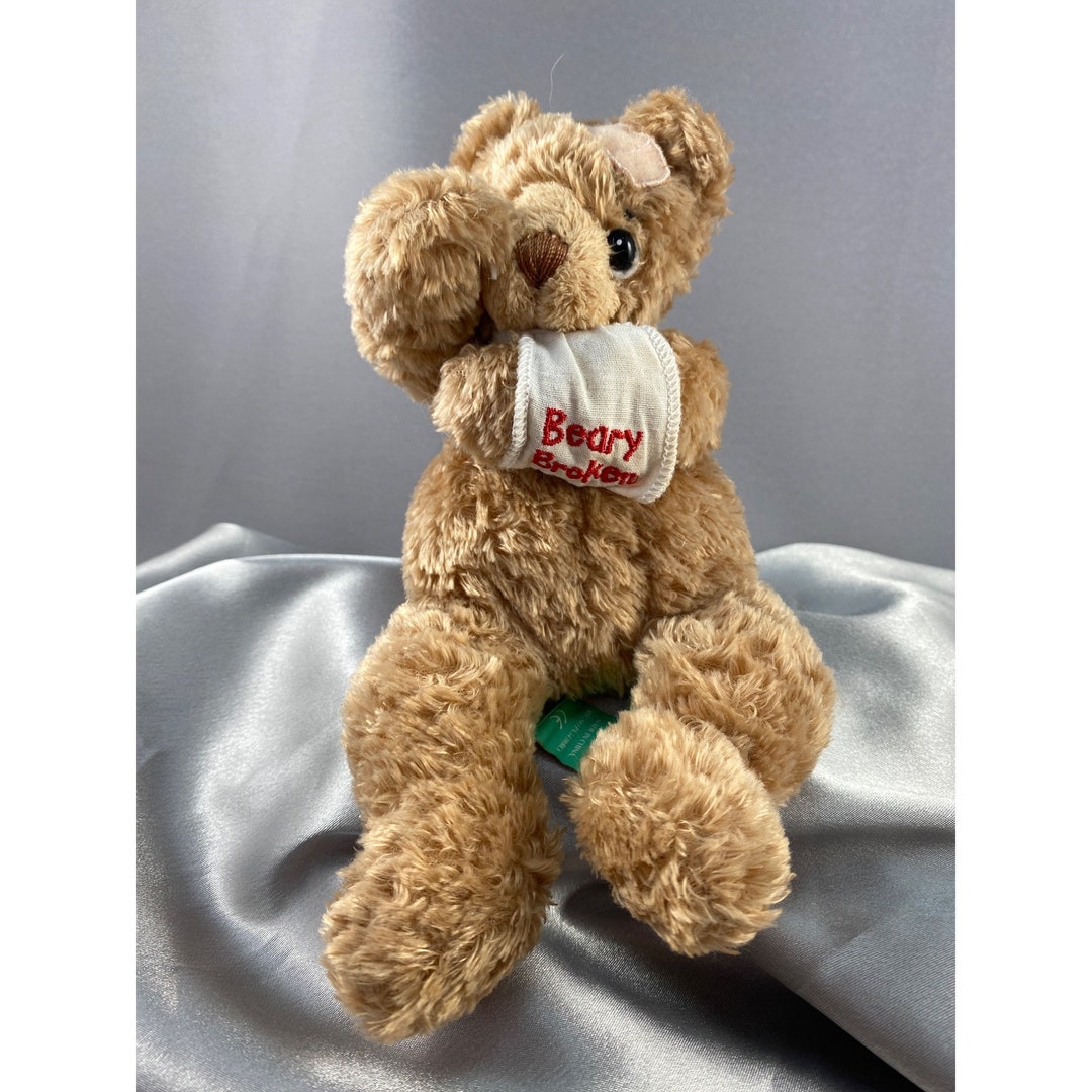 Bear Stuffed Animal Beary Broken Arm Crying Bandaged Head Sad 8 Inch ...
