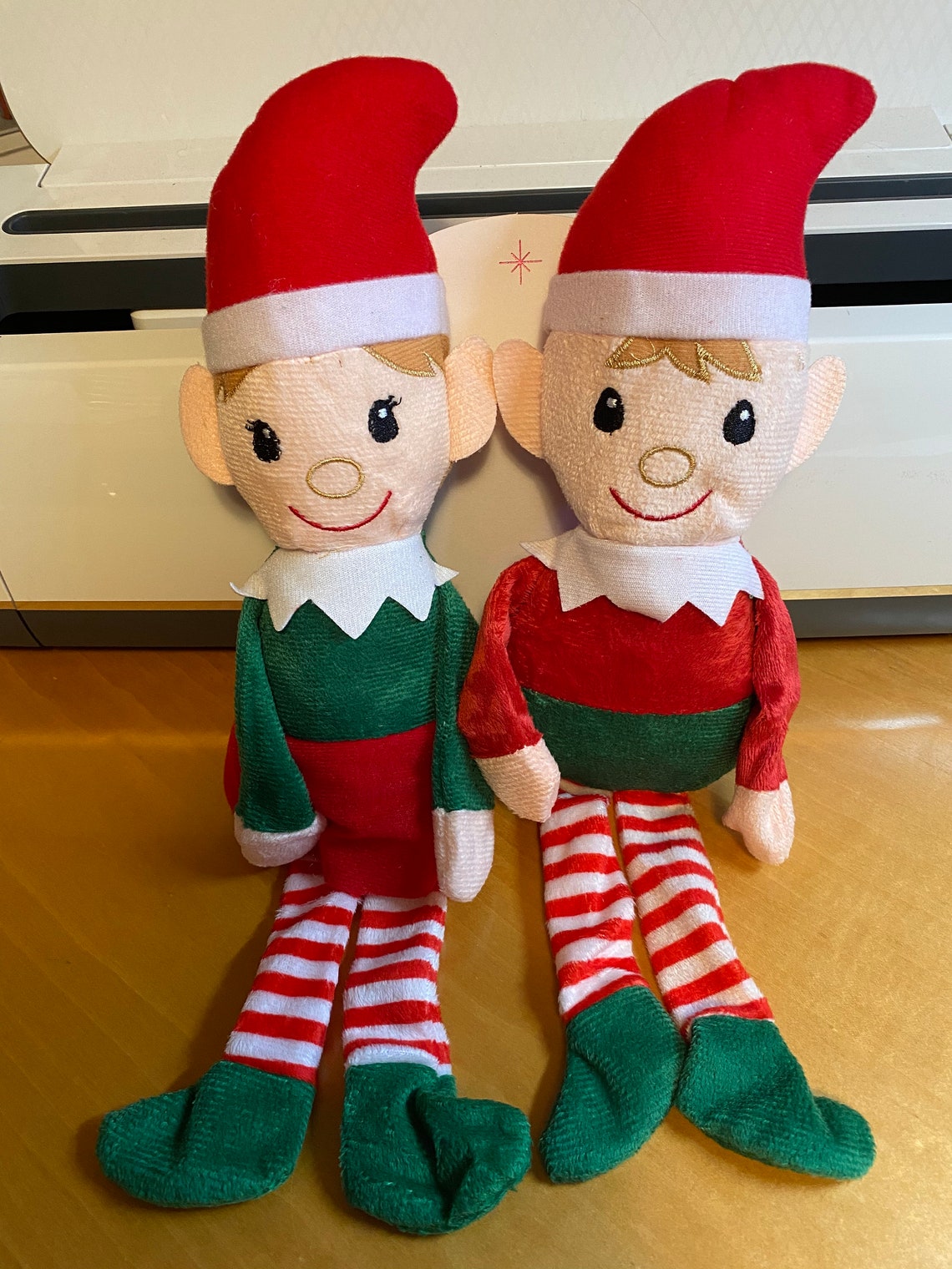 One Plush Sitting Elf Personalized - Etsy