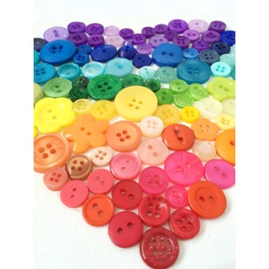 Rainbow Button Heart. Teacher Gift. Button Heart. Rainbow - Etsy