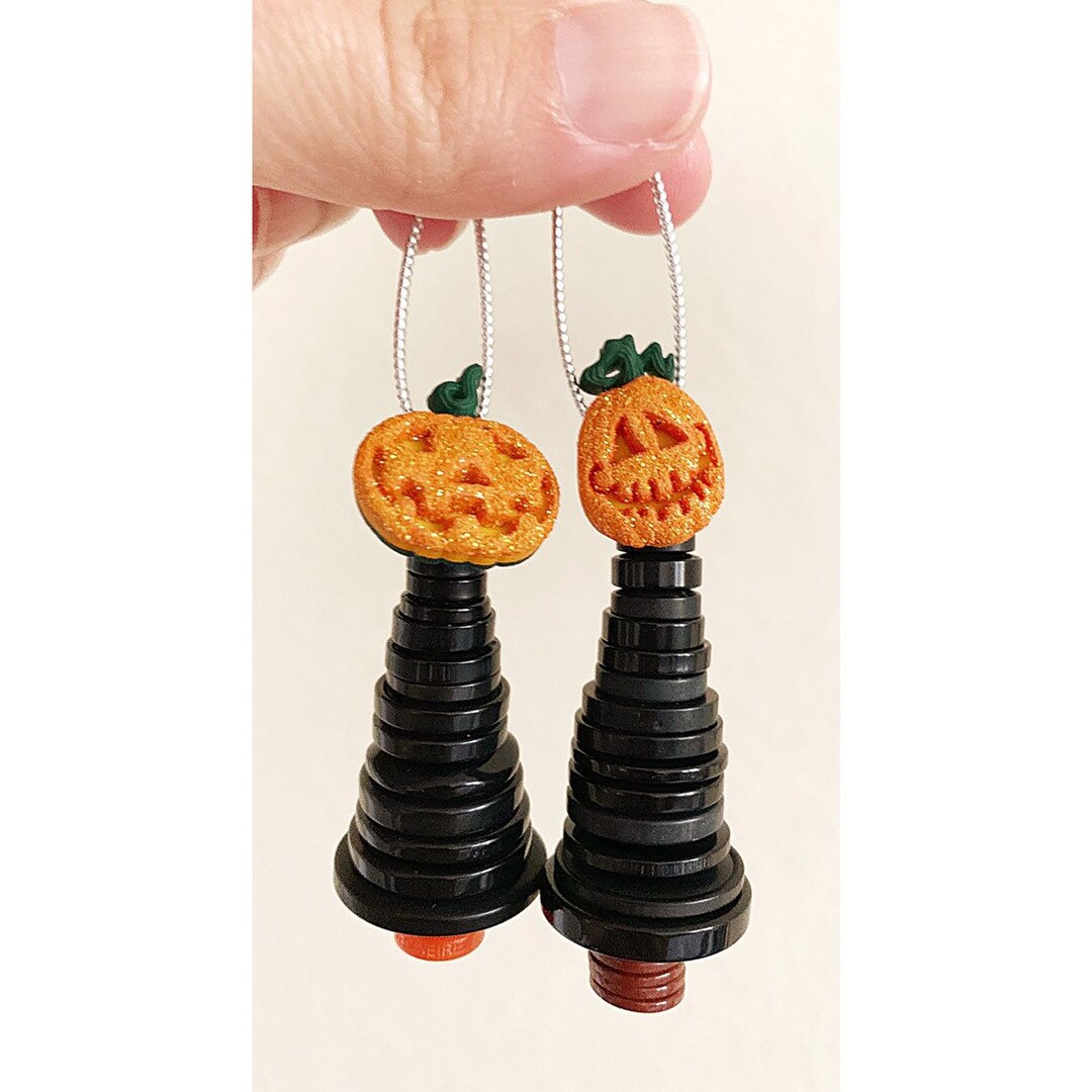 Jack-o-lantern Button Ornament. Halloween Ornament. Halloween ...