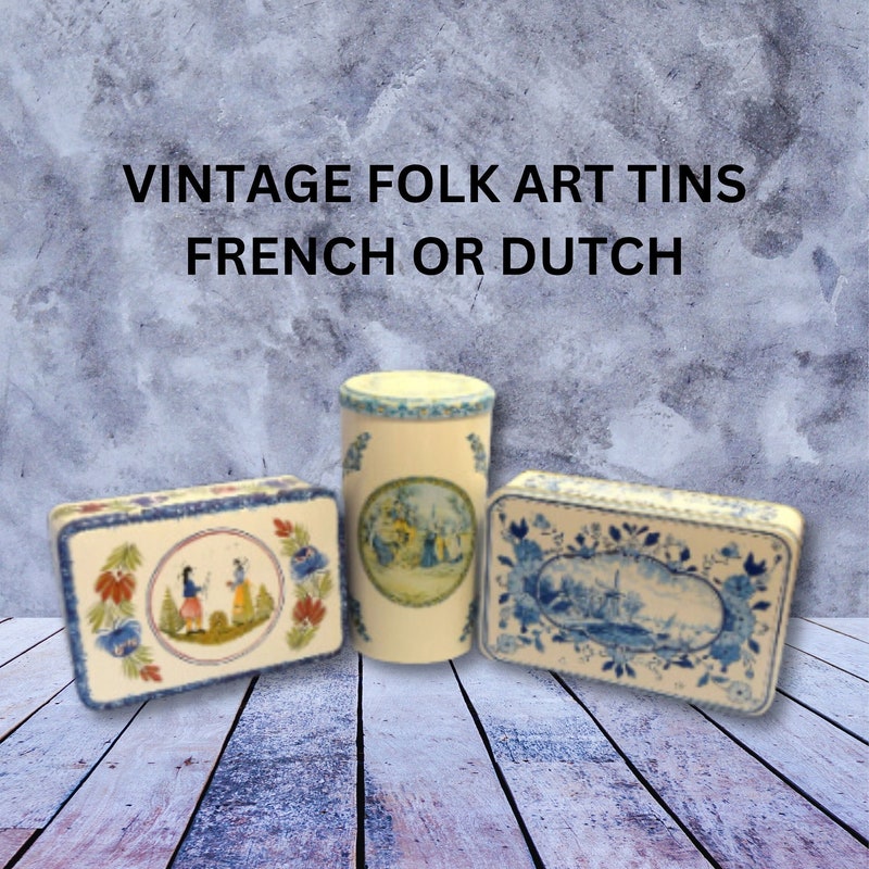 Vintage Tin Button Boxes - Etsy