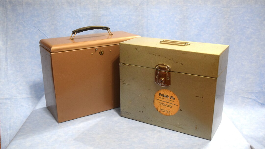 MCM Metal File Cabinet Box Hanging File Portable Office or Port A File ...