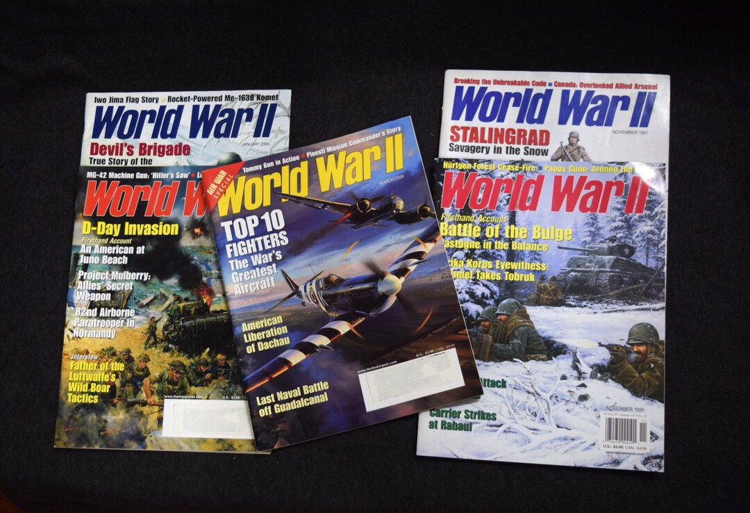5 Vintage World War II Magazines 1997-2000 Historical War Magazines ...
