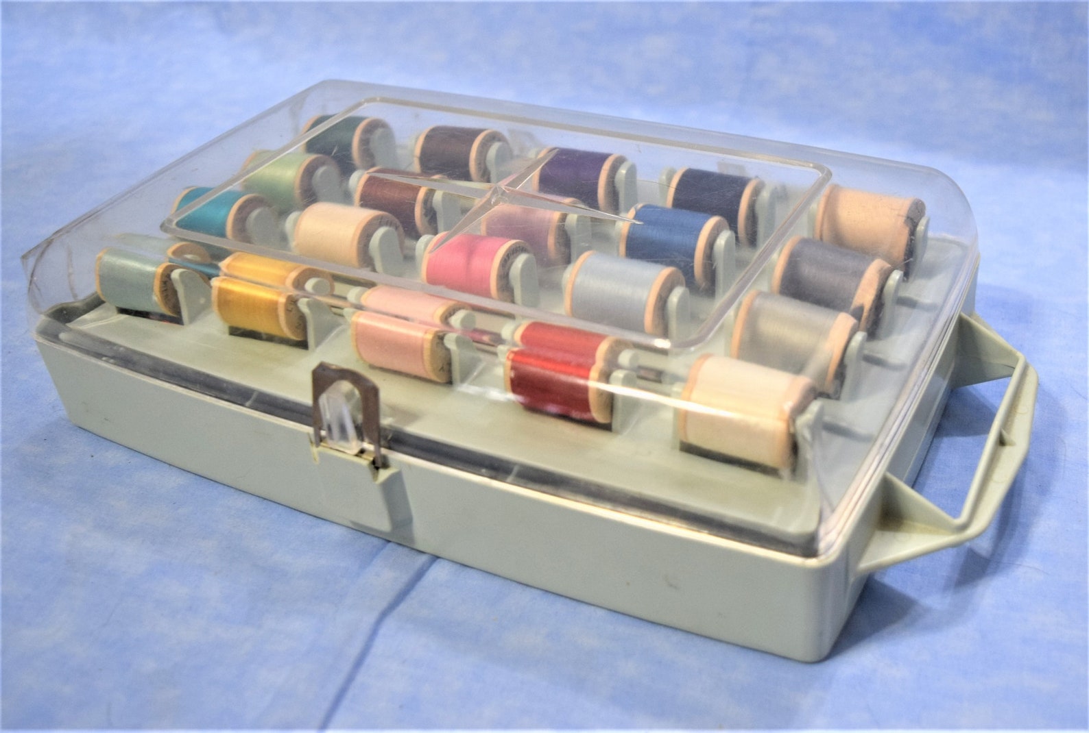 Vintage Compact Spool Caddy Folding Compartments Carrying | Etsy