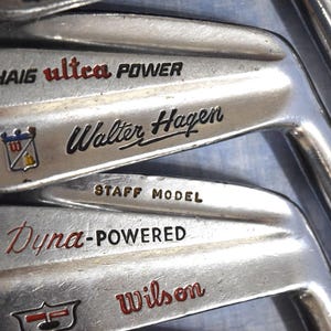 Vintage Set Walter Hagen Golf Club 7 Haig Ultra Power Golf Clubs 1 ...