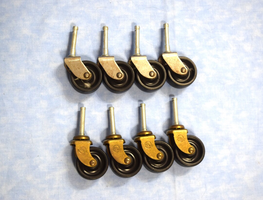Vintage Casters Acrylic Wheels Matching Set of 4 Black Wheels Furniture ...