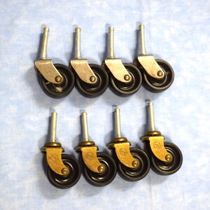 Vintage Casters Acrylic Wheels Matching Set of 4 Black Wheels Furniture ...