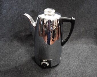 Vintage Chrome Percolators Choice Sears Immersible 12 Cup Coffee Pot or ...
