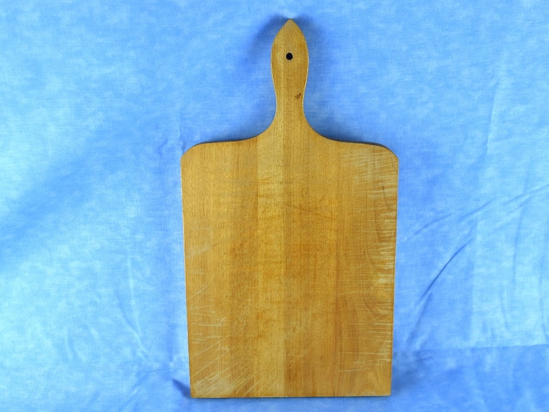 Vintage Wood Cutting Board With 1960s Colorful Teal Kerosene - Etsy