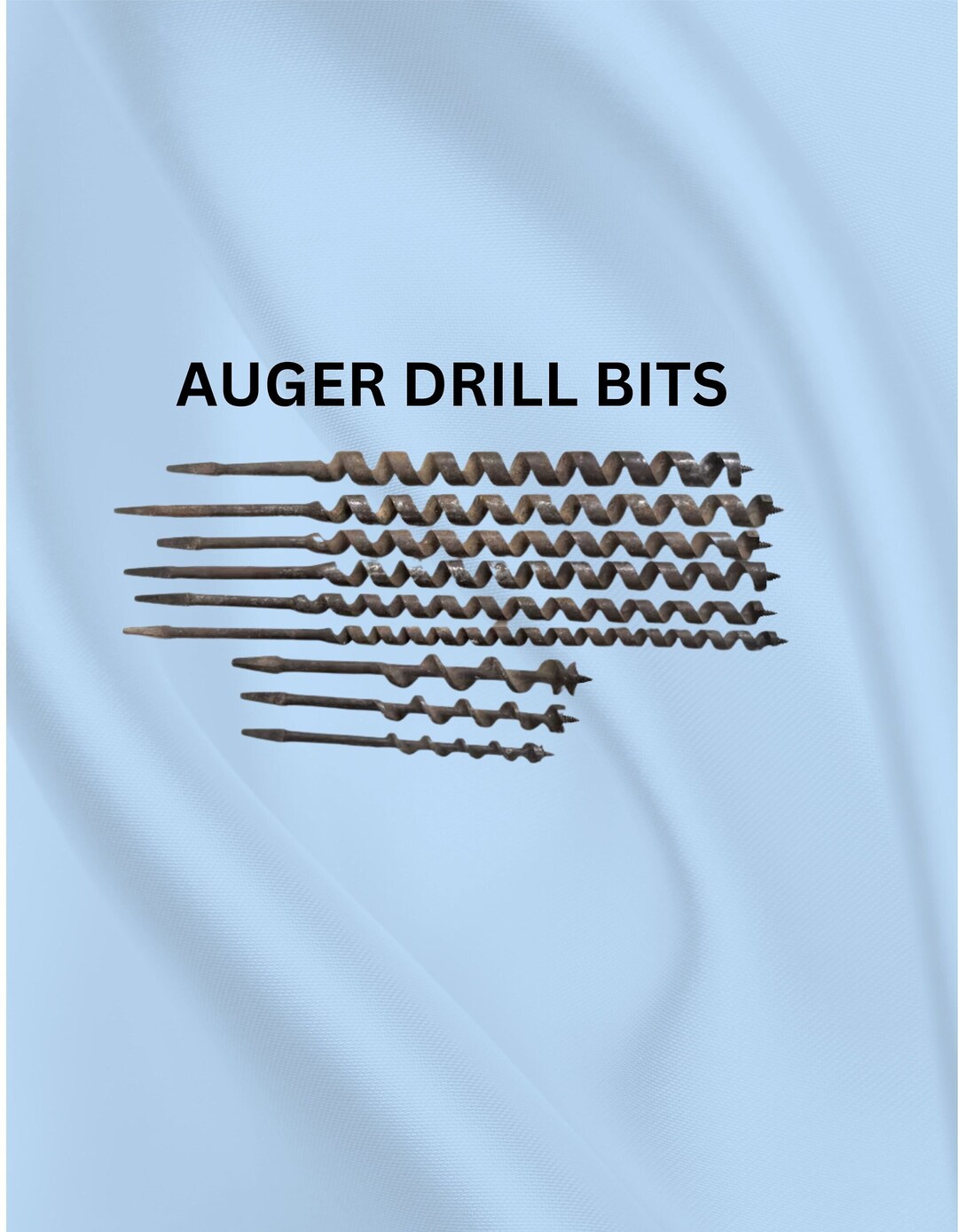 Early Auger Drill Bits Large Wood Auger Bits Industrial Tool Salvage ...