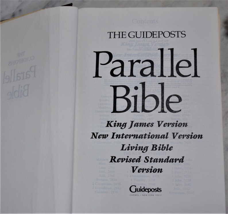 The Holy Bible Parallel Bible Four Translations KJV King James NIV New ...