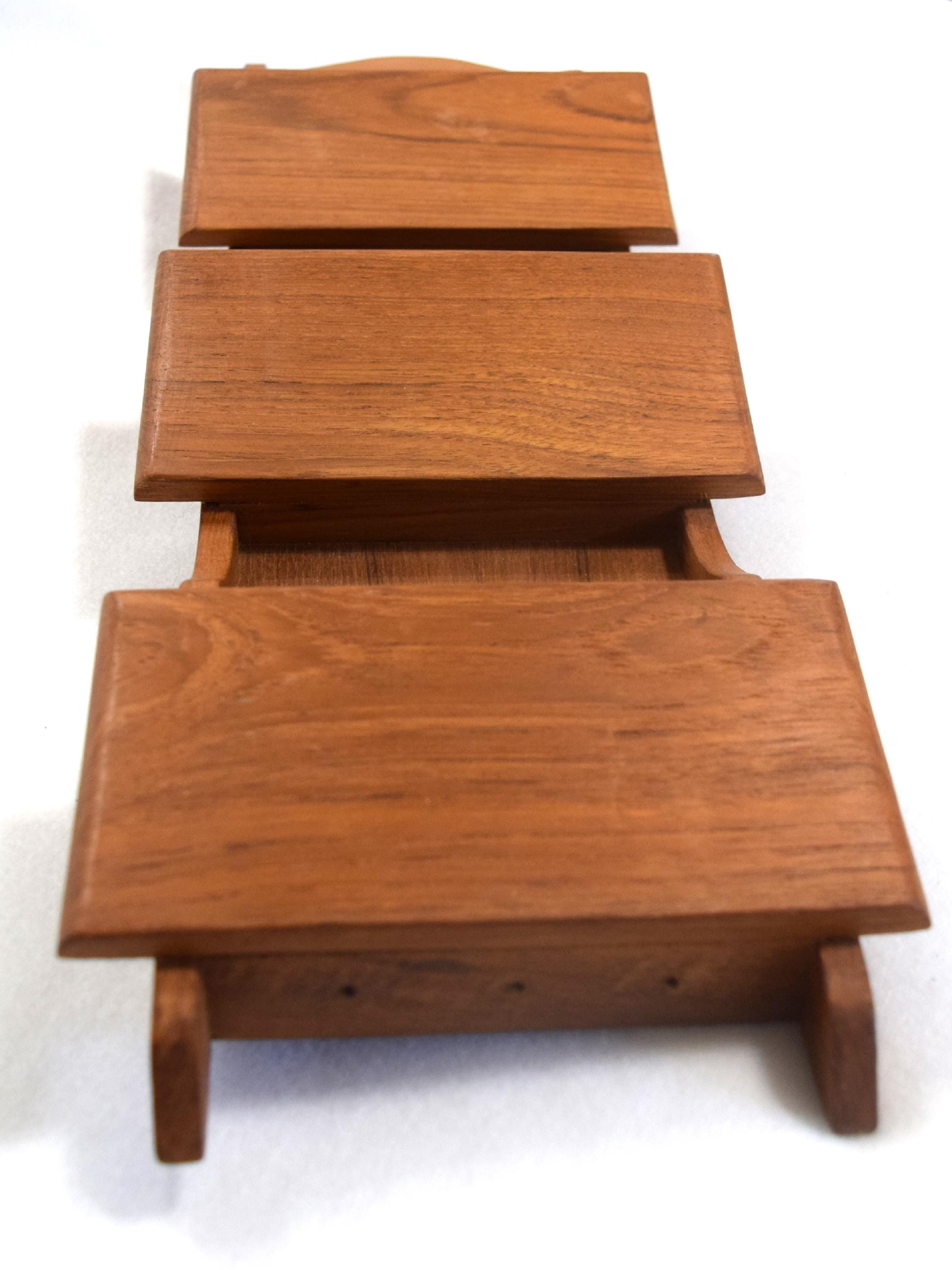 Vintage Teak Wood Mail Sorter Early American Wood Mail Organizer Solid ...