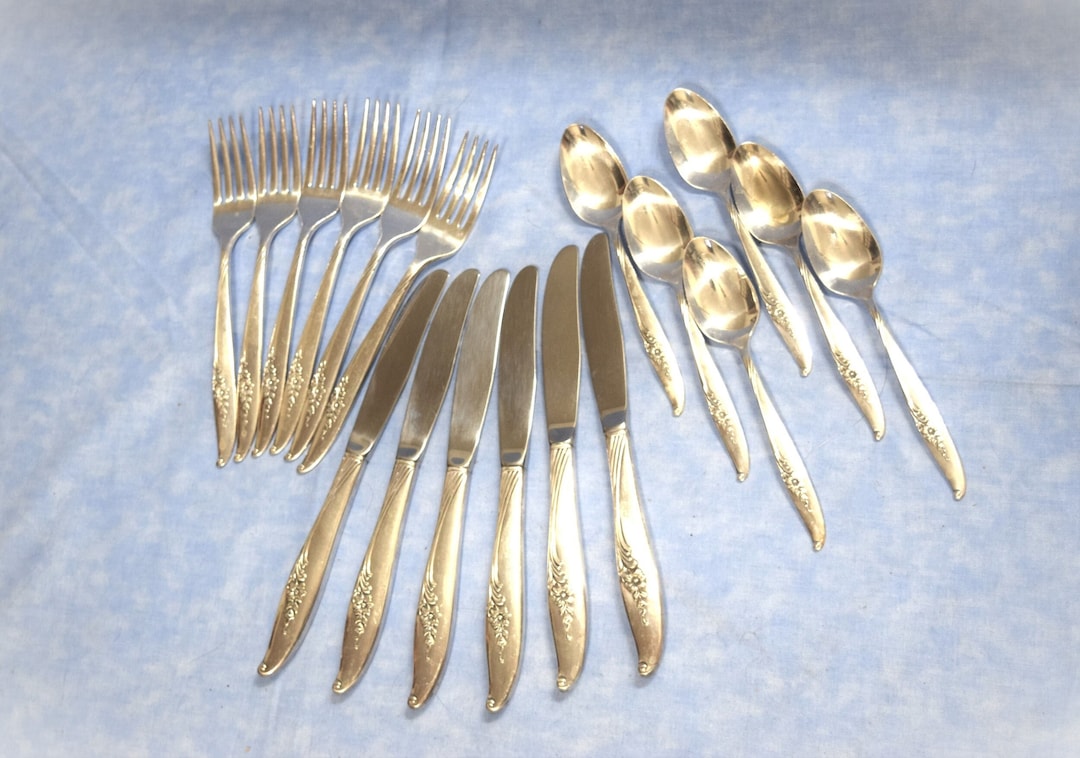 Vintage Magic Moment Silverware 1950s Oneida Nobility Silver Plate 18 ...