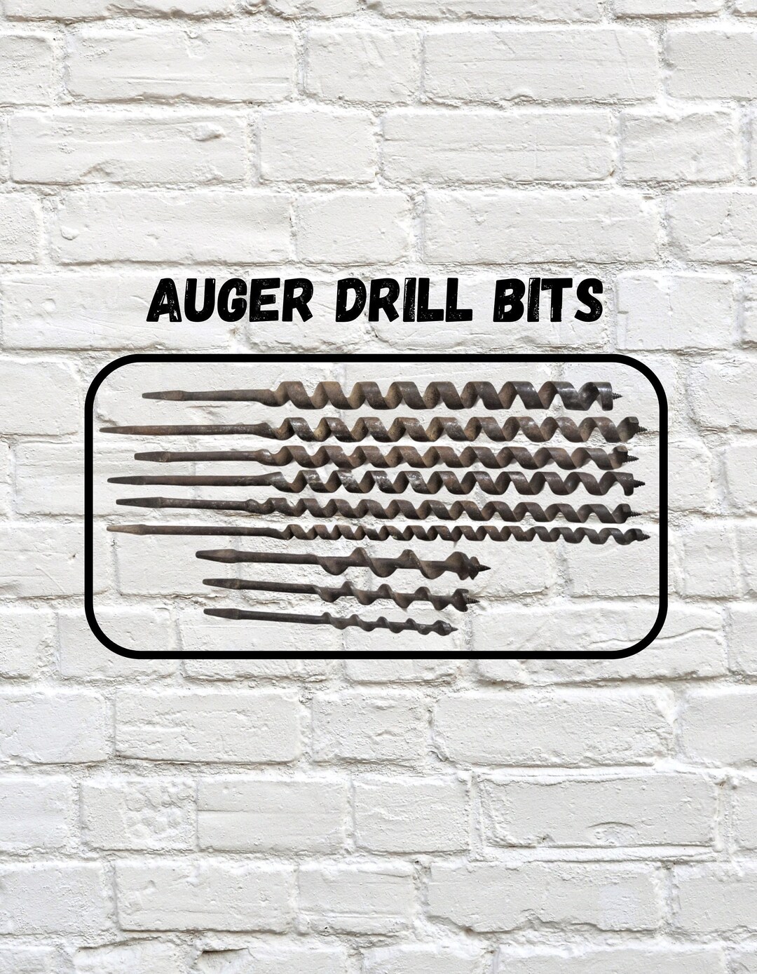 Early Auger Drill Bits Large Wood Auger Bits Industrial Tool Salvage ...