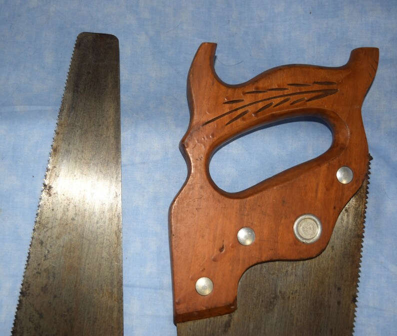 Vintage Hand Saws Henry Disston and Sons Wood Wheat Pattern Handle ...