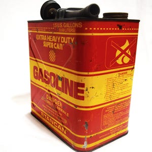 Vintage Red Gas Cans Metal Eagle 2 1/2 Gallon or 1 1/2 Gallon Extra ...